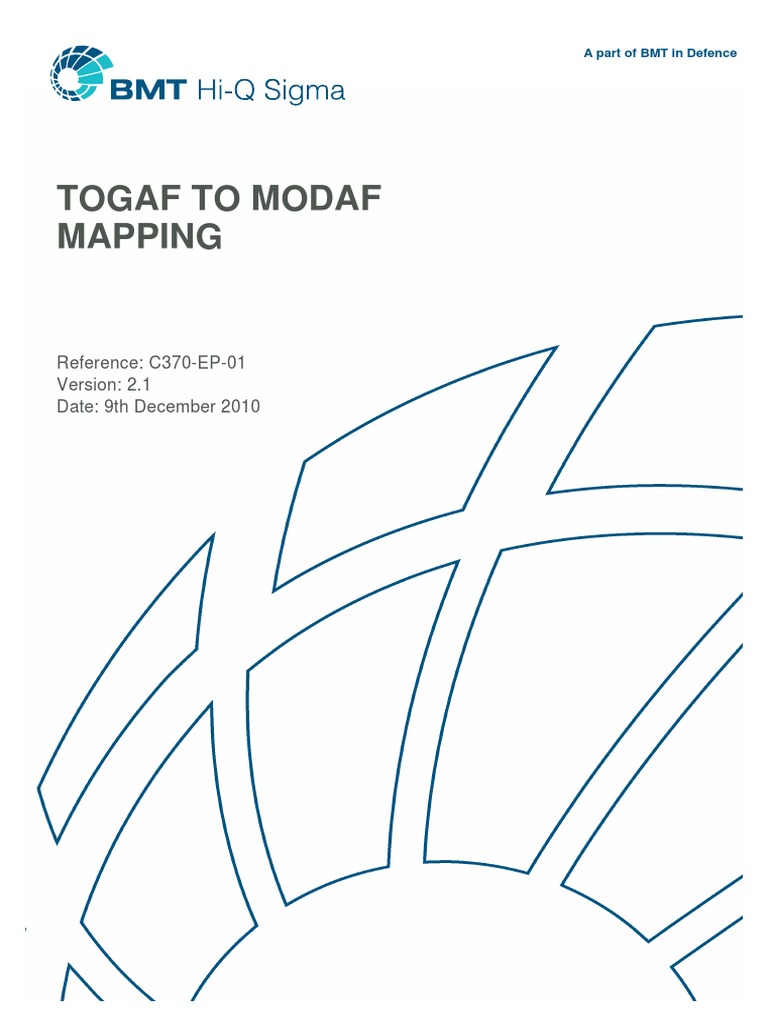 Togaf To Modaf Mapping | PDF | Enterprise Architecture | Computing