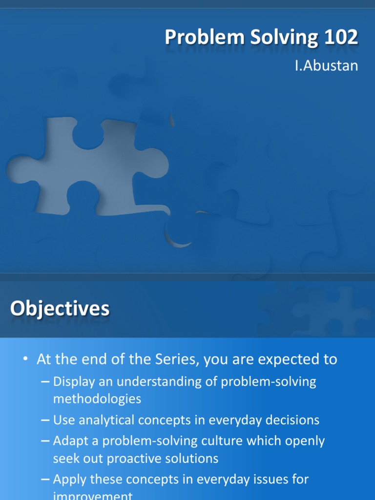 Problem Solving 102: I.Abustan | PDF | Thought | Concept