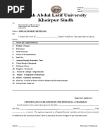 NEHU Degree Certificate Application Form | PDF