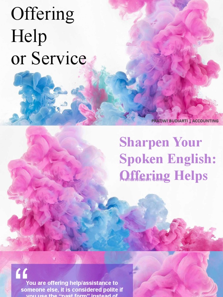 Polite English: Offering Help | PDF | Self-Improvement