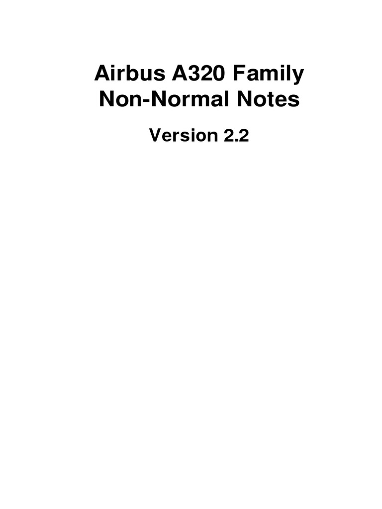 A320 Non-Normal Procedures Guide | PDF | Takeoff | Landing Gear