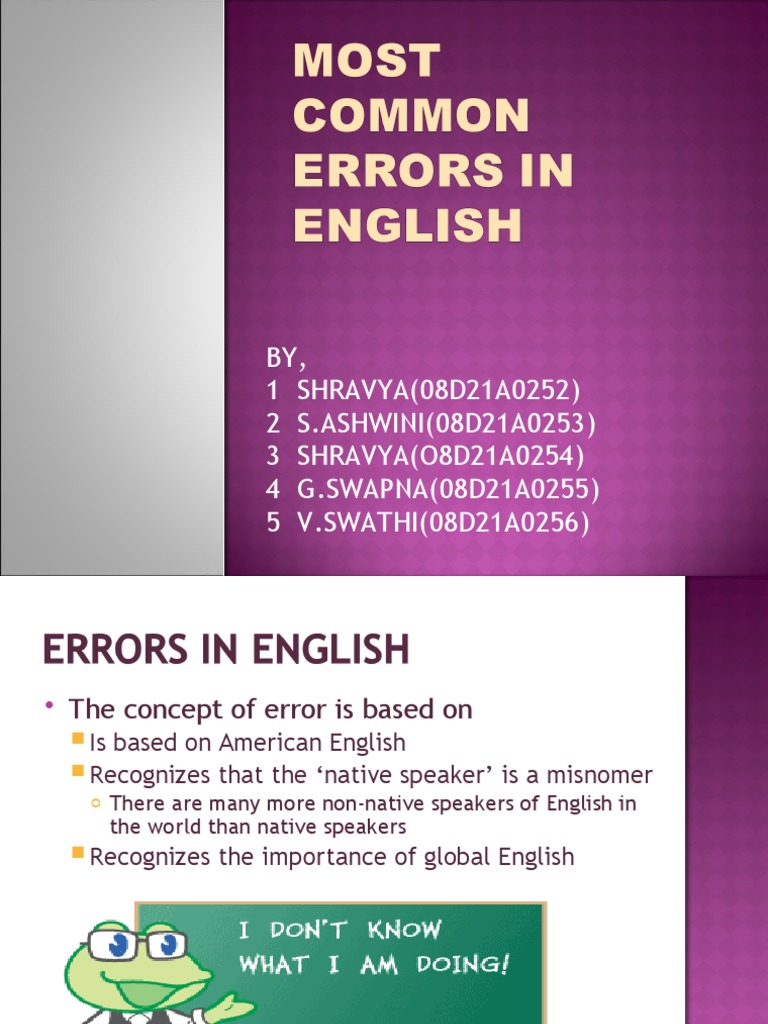 Most Common Mistakes in English For Students | PDF | English Language ...