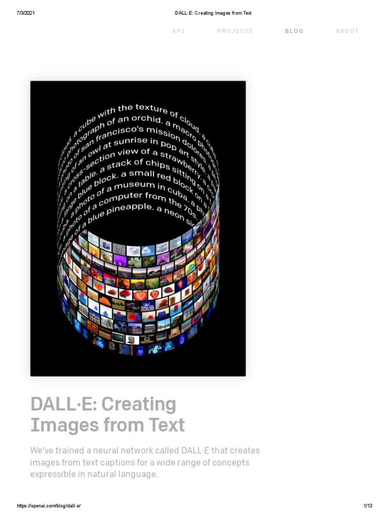 DALL·E: Text-to-Image AI Overview | PDF | Artificial Neural Network ...