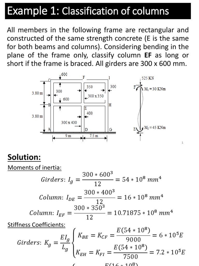Column Example | PDF | Bending | Column