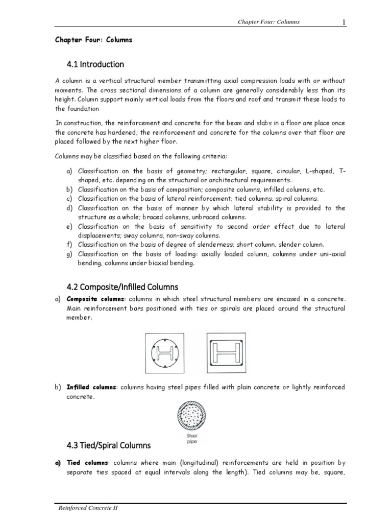 Chapter 4 - COLUMNS | PDF | Column | Buckling