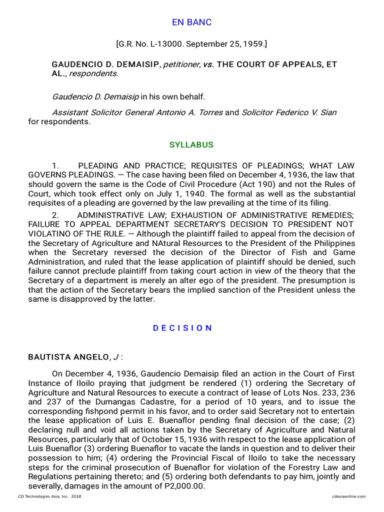 Demaisip v. Court of Appeals | PDF | Pleading | Lawsuit