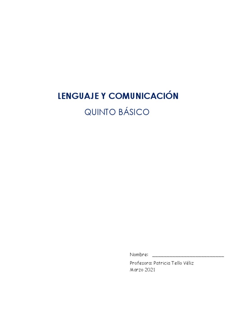 LENGUAJE 5 Cuadernillo de Reforzamiento | PDF | Coma | Puntuación