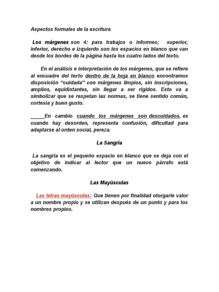 Aspectos Formales de La Escritura | PDF | Coma | Puntuación