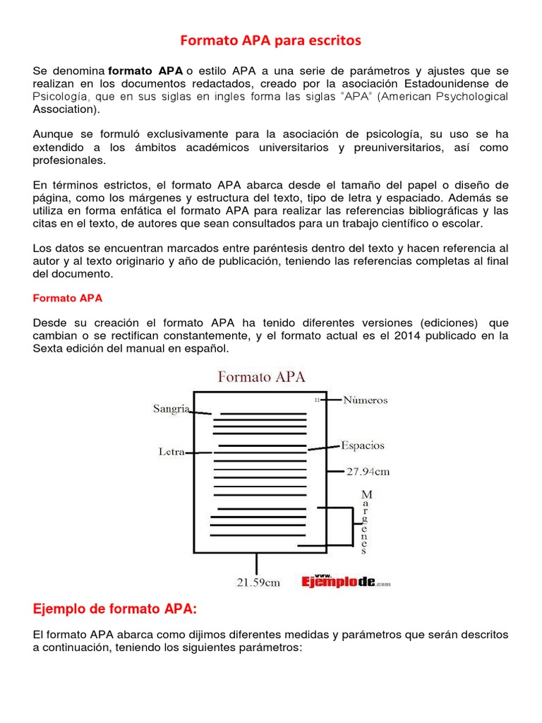 Formato APA para Escritos | PDF | Estilo apa | Science