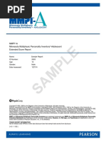 Mmpi-3 Sample Score Report | PDF | Clinical Psychology | Abnormal ...