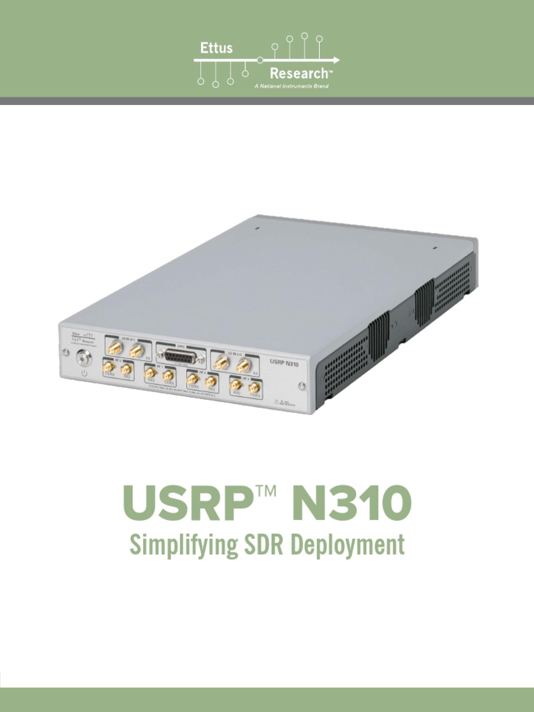 USRP™ N310: Simplifying SDR Deployment | PDF | Software Defined Radio ...