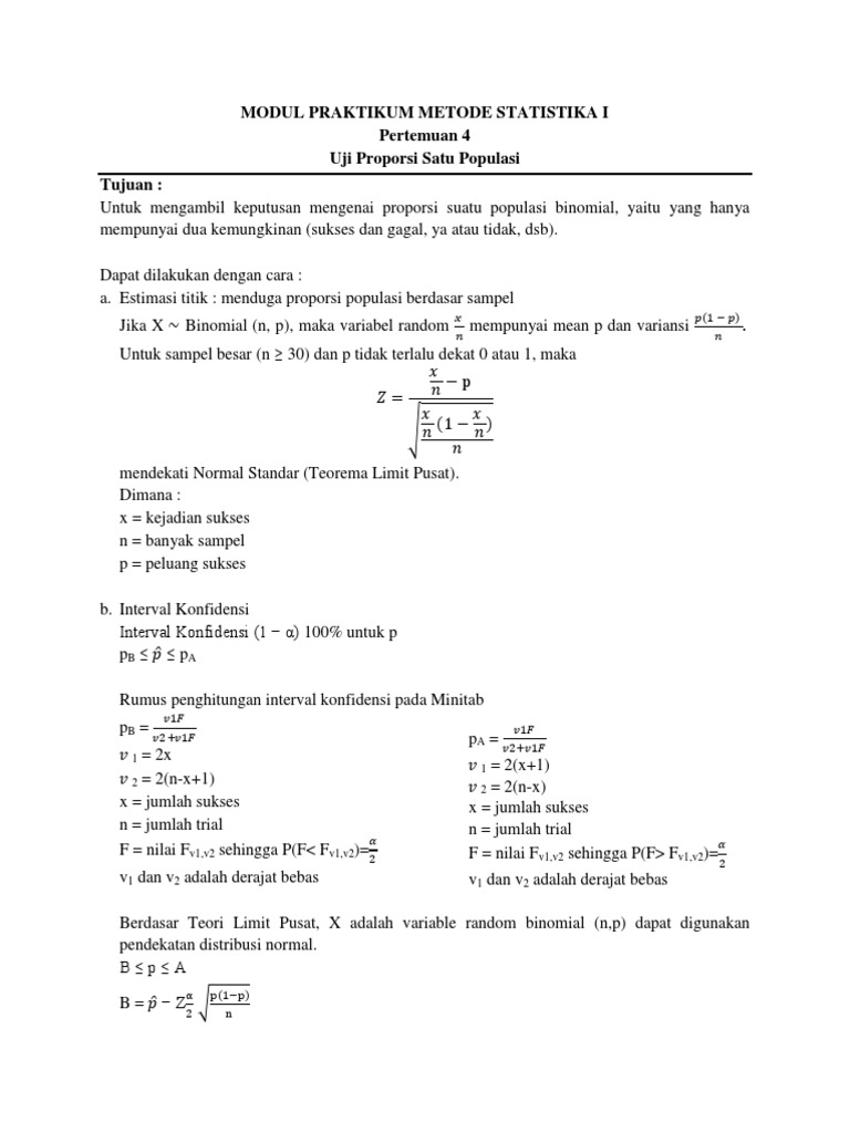 Uji 1 Proporsi | PDF