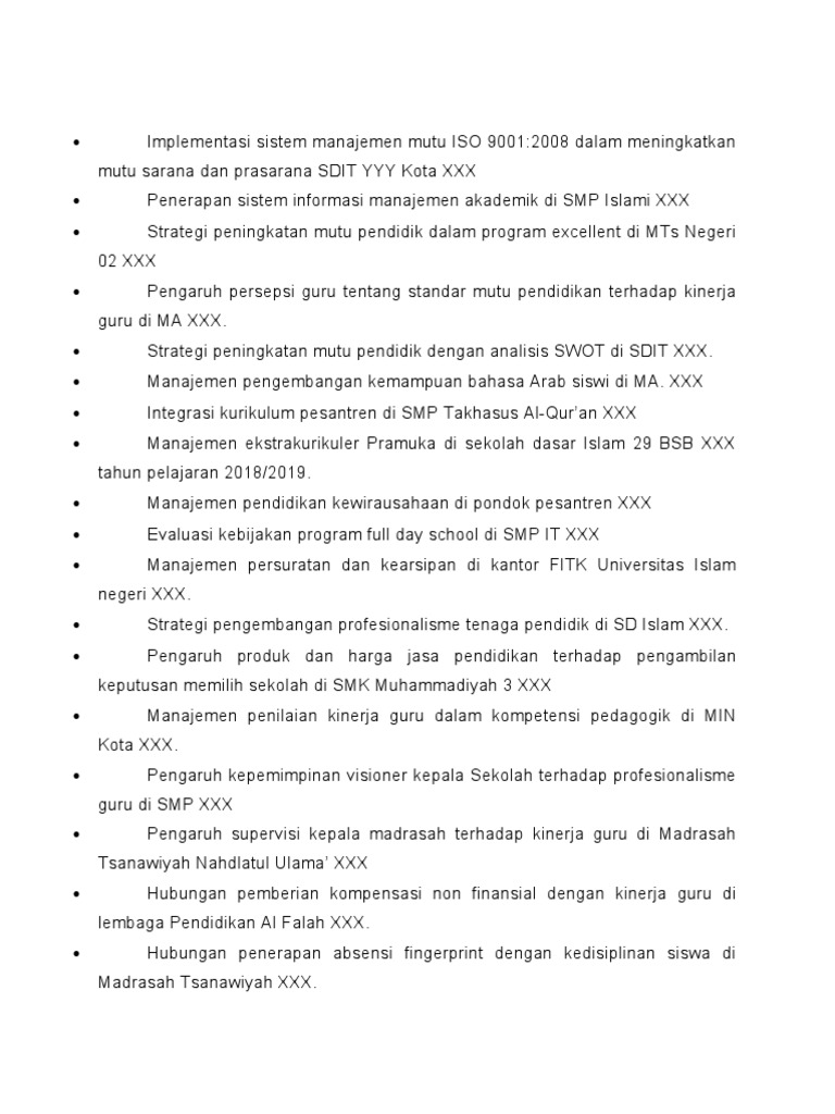 Judul Skripsi MPI | PDF