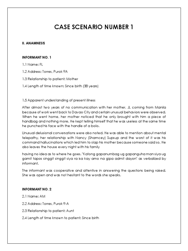 Patient Mental Health Case Study Analysis | PDF | Childbirth ...