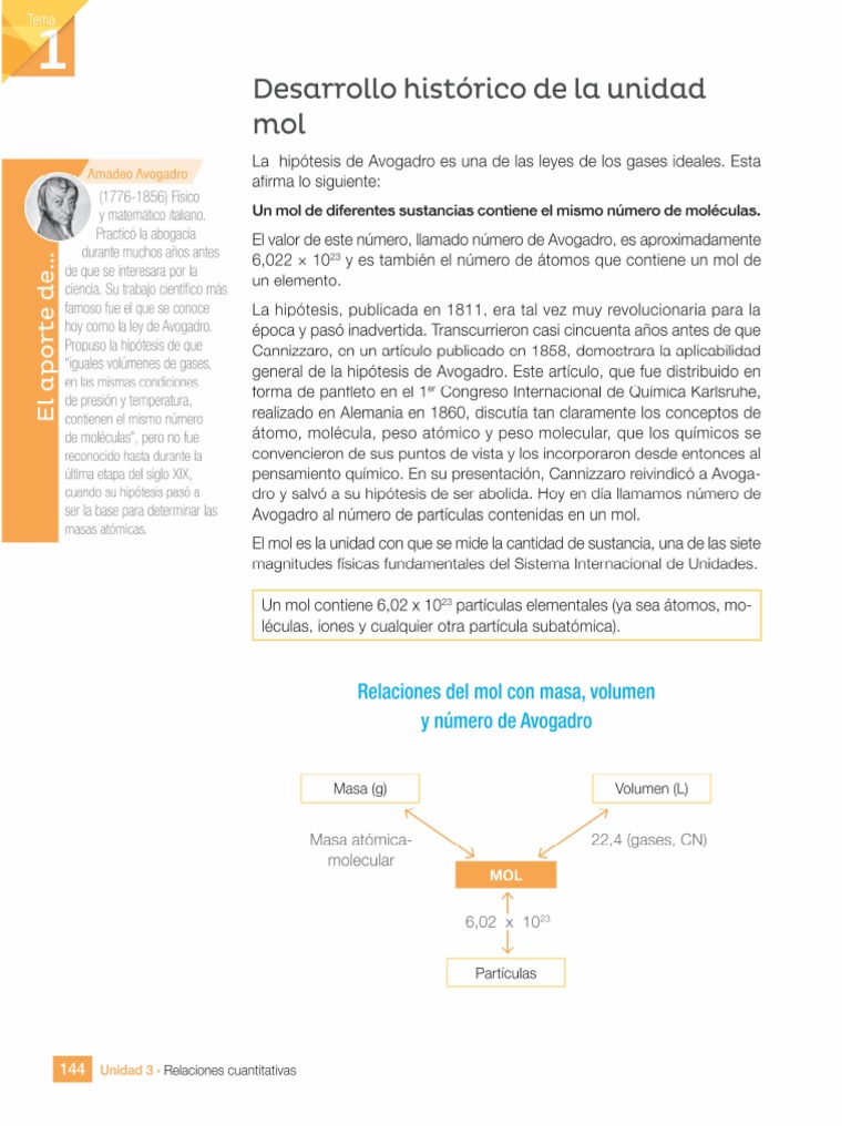 Páginas Del Libro (Equivalencia Gramos-Mol) | PDF