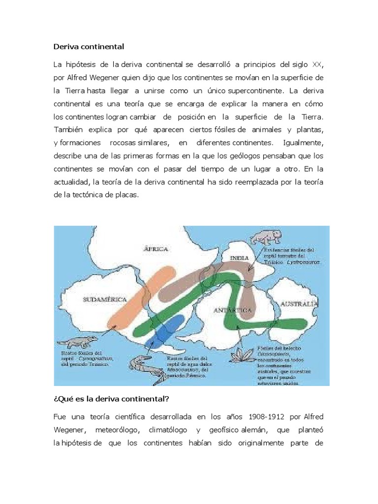 Deriva Continental | PDF | Continente | Ciencias de la Tierra