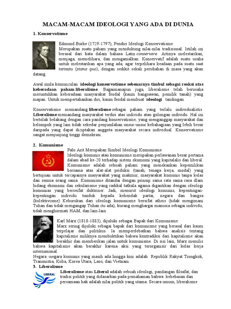 Macam-Macam Ideologi di Dunia | PDF | Politik