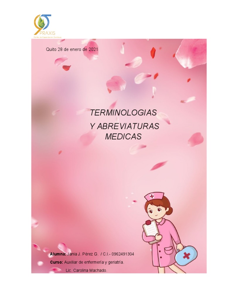 Abreviaturas y Terminologias Medicas 2021 | PDF | Afasia | Tinnitus