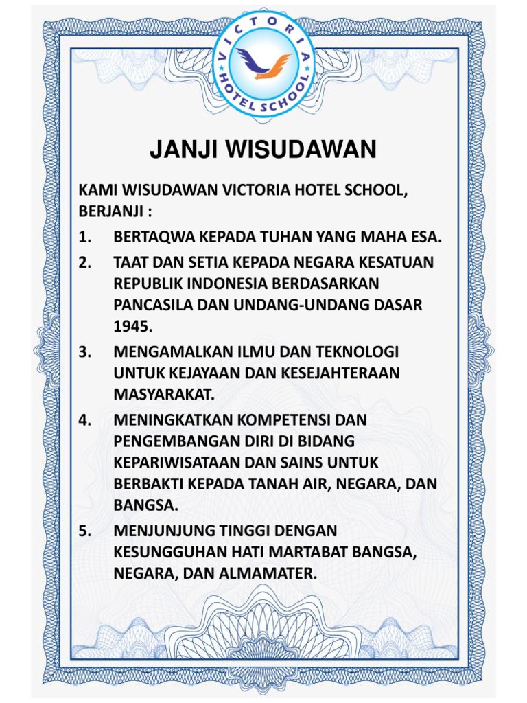 Contoh Janji Wisudawan | PDF