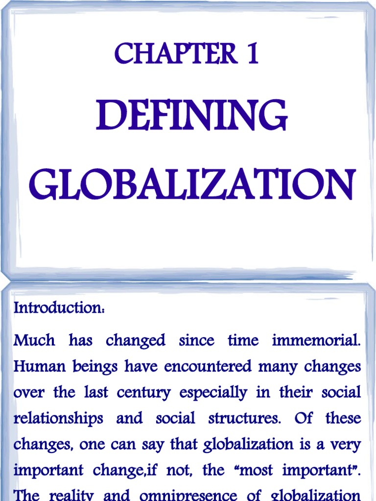 Defining Globalization | PDF