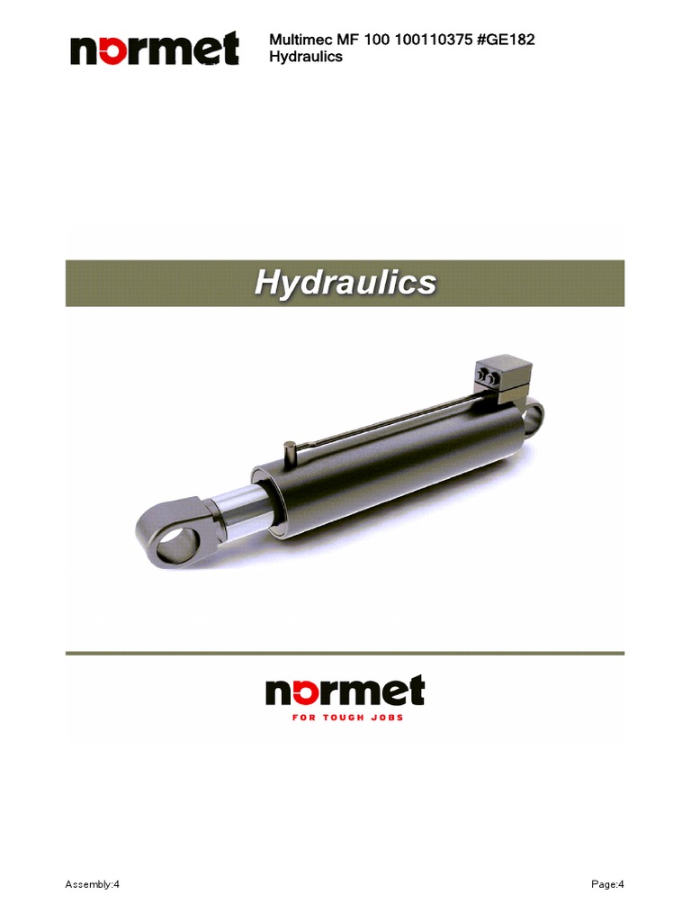 Multimec MF 100 Hydraulic Schematics | PDF | Brake | Valve