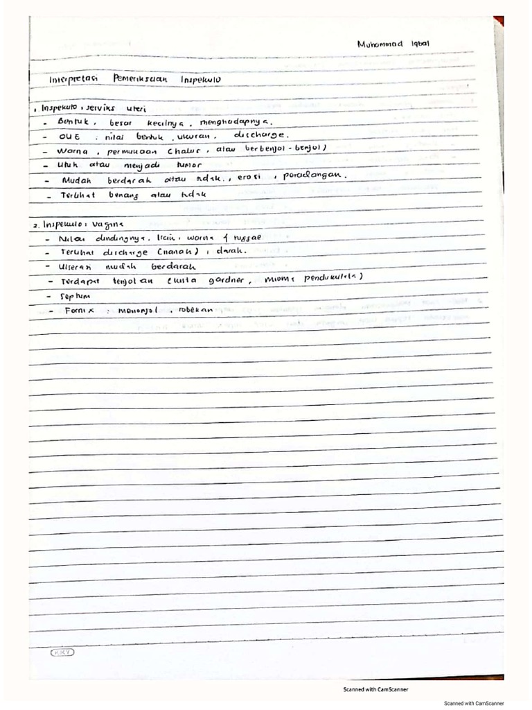 Interpretasi Pemeriksaan Inspekulo PROM | PDF