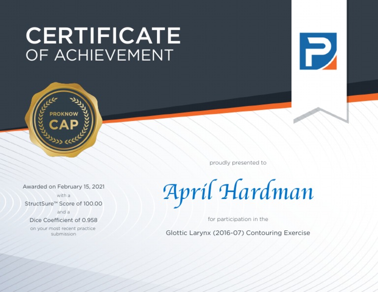 Glottic Larynx Contour Certificate | PDF