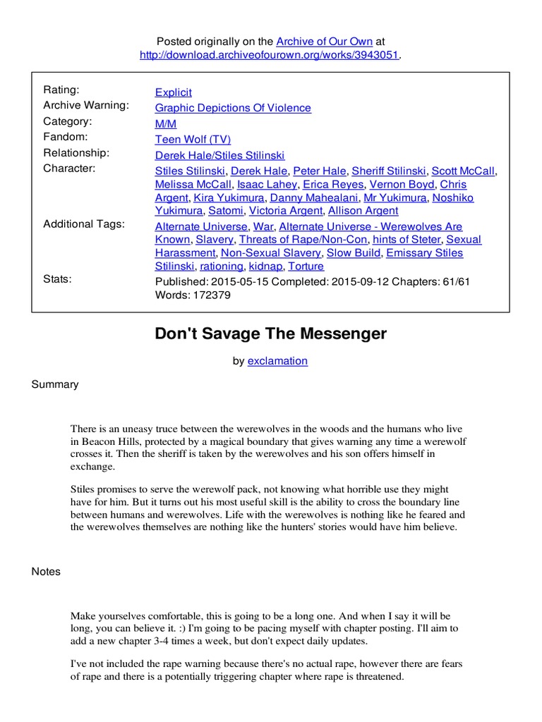 Dont Savage The Messenger | PDF
