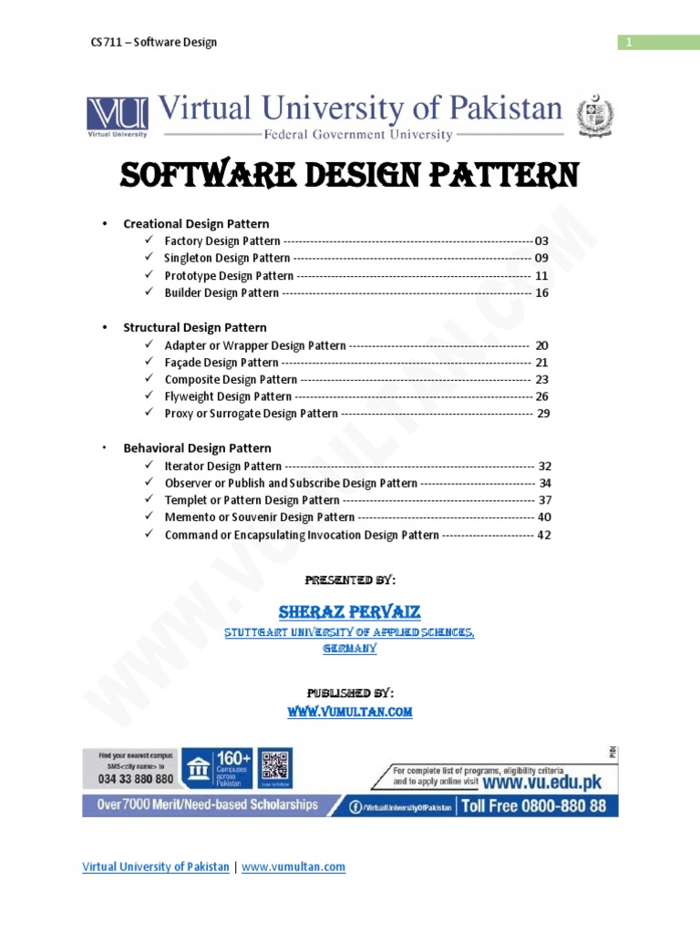 CS711 - Design Pattern's | PDF | Class (Computer Programming) | Method ...