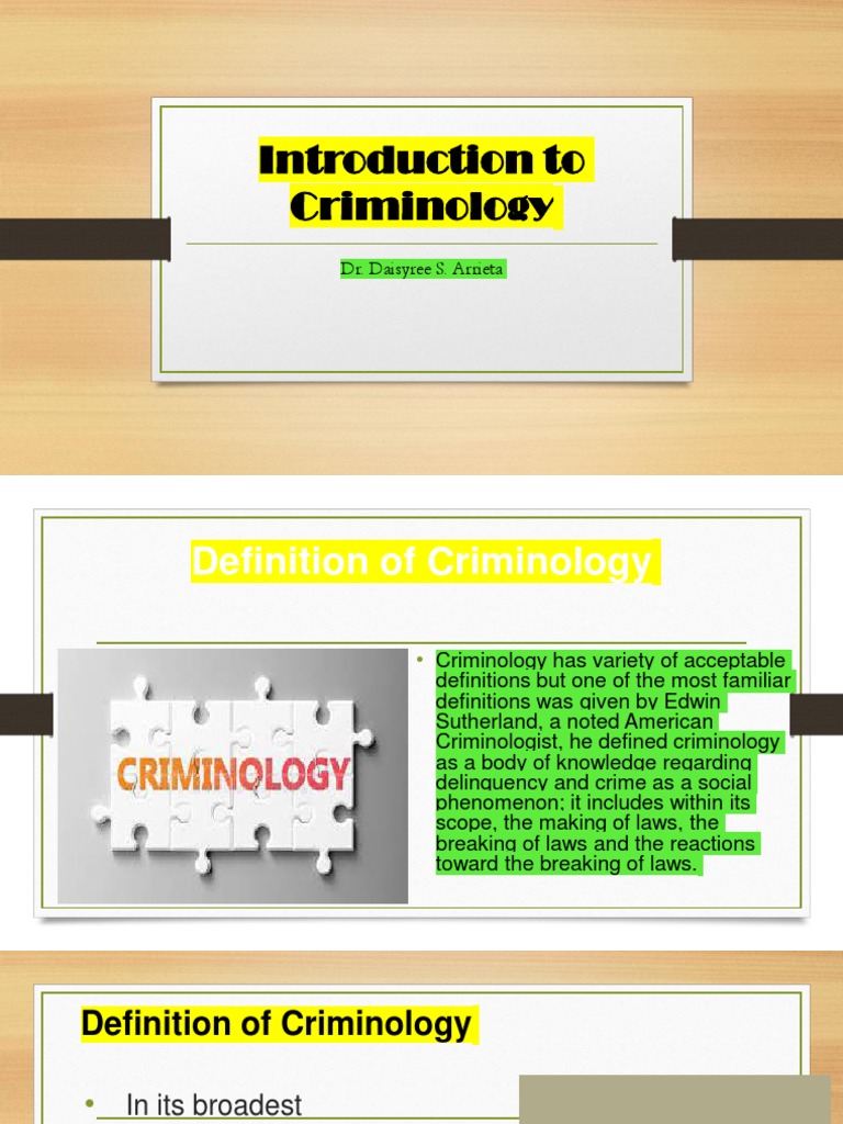 Intro To Criminology 1 | PDF | Criminology | Human Nature
