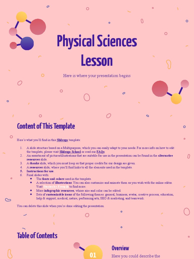 Physical Sciences Lesson: Here Is Where Your Presentation Begins | PDF ...