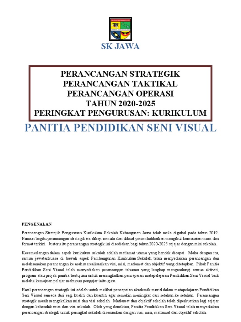 Pelan Strategik PSV | PDF