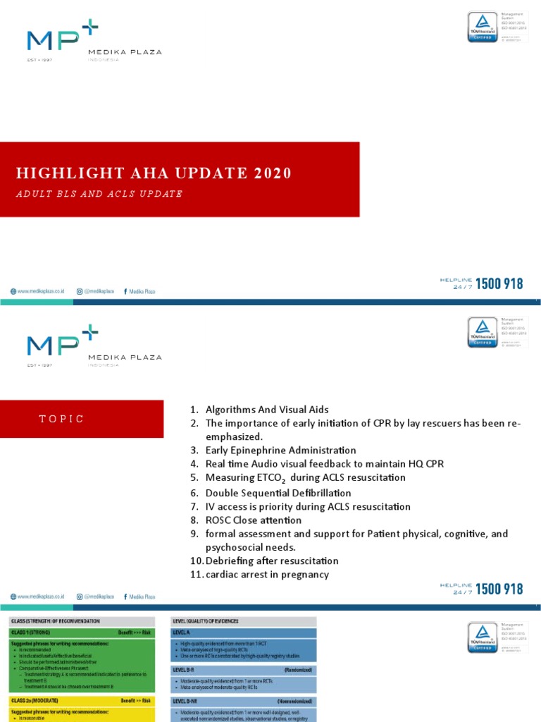 2020 Adult BLS and ACLS Updates | PDF