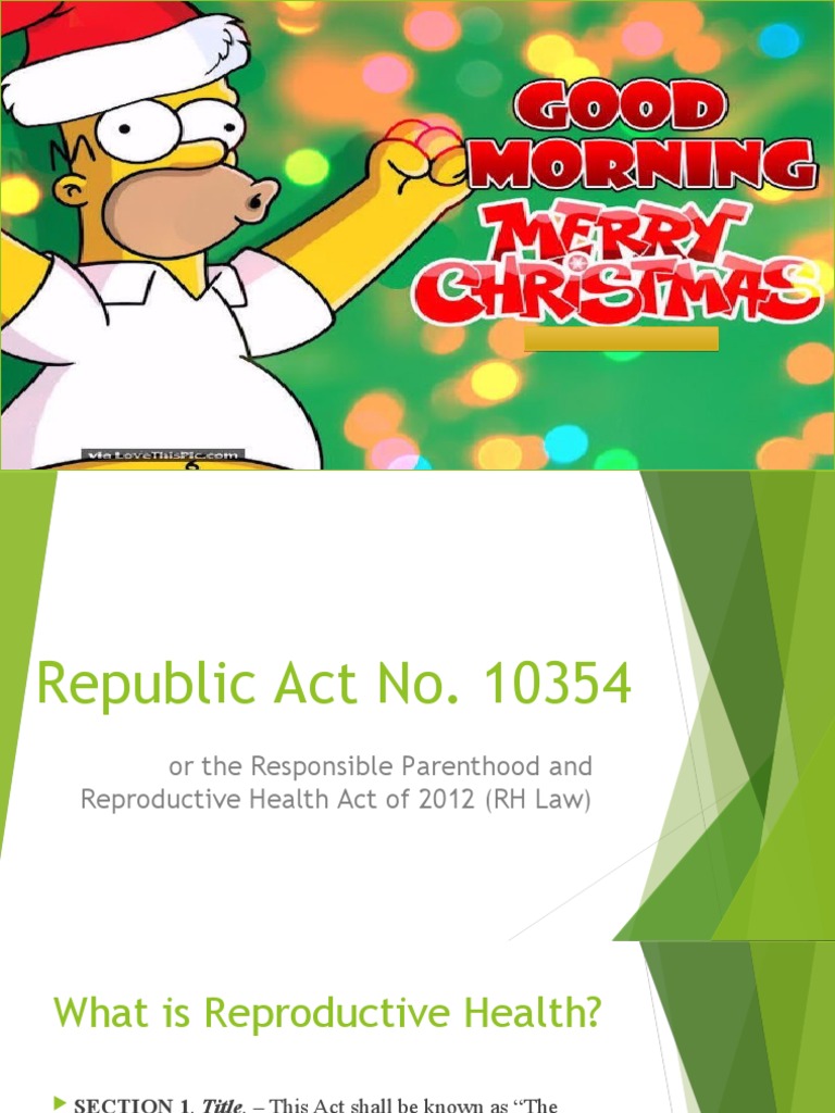 Republic Act No. 10354 | PDF | Human Reproduction | Policy