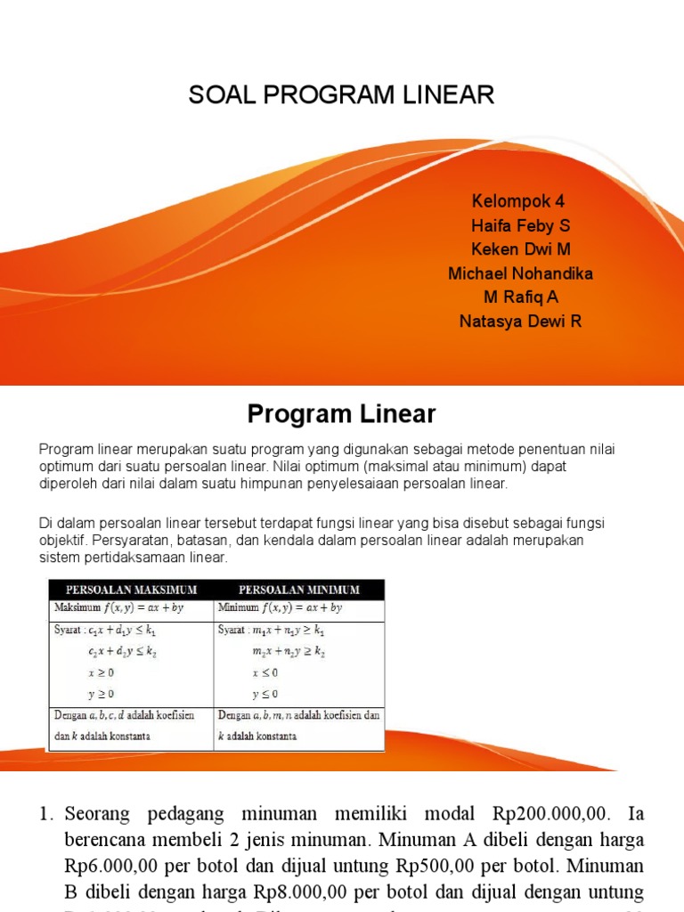 Soal Program Linier | PDF