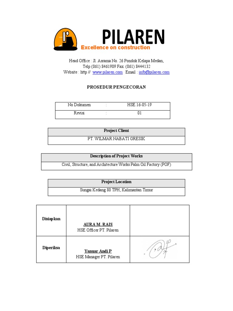 Prosedur Pengecoran | PDF