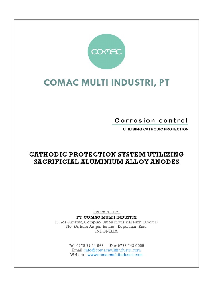 Comac Multi Industri, PT: Corrosion Control | PDF | Anode | Chemistry