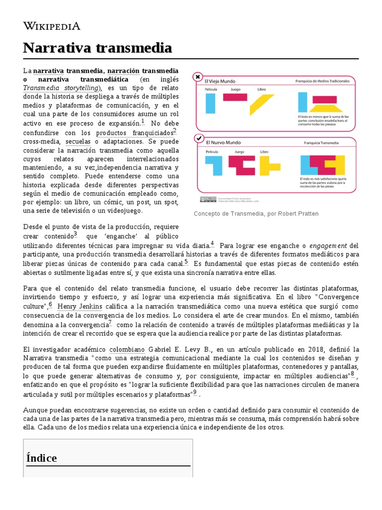 Narrativa Transmedia | PDF | Juegos y actividades | Informática