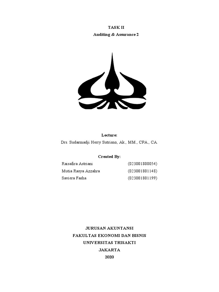 TASK II Auditing & Assurance | PDF