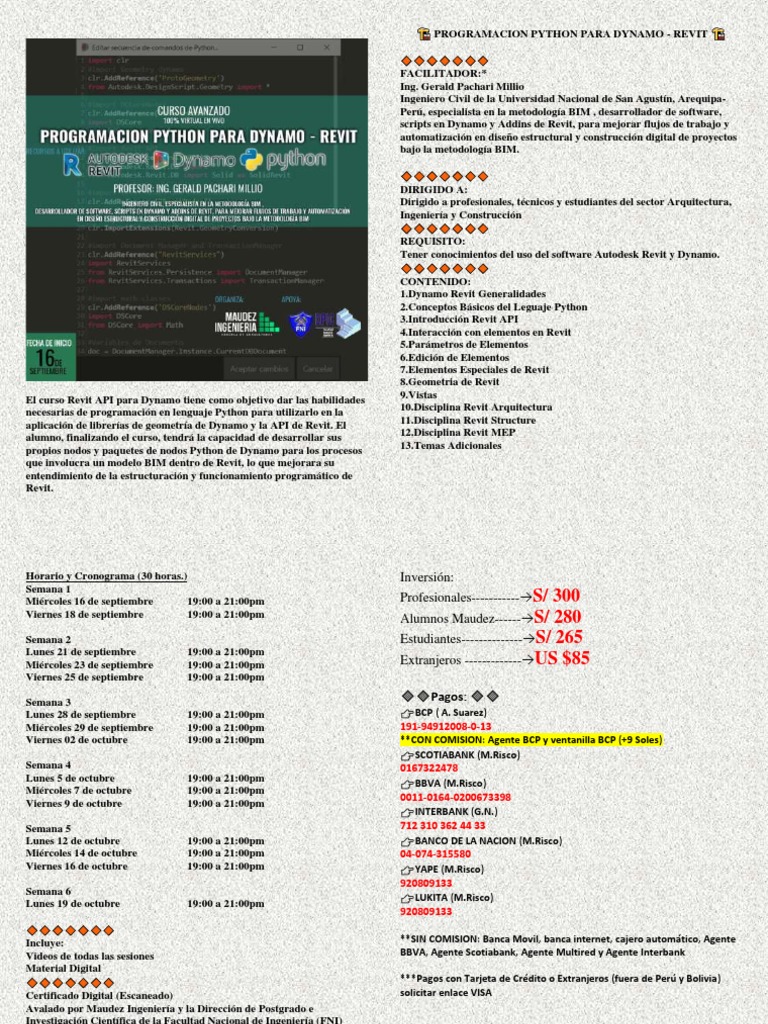 Curso Revit API y Python para Dynamo | PDF | Autodesk Revit | Ciencias ...