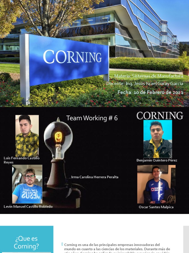 Corning | PDF | Fabricación e ingeniería | Business
