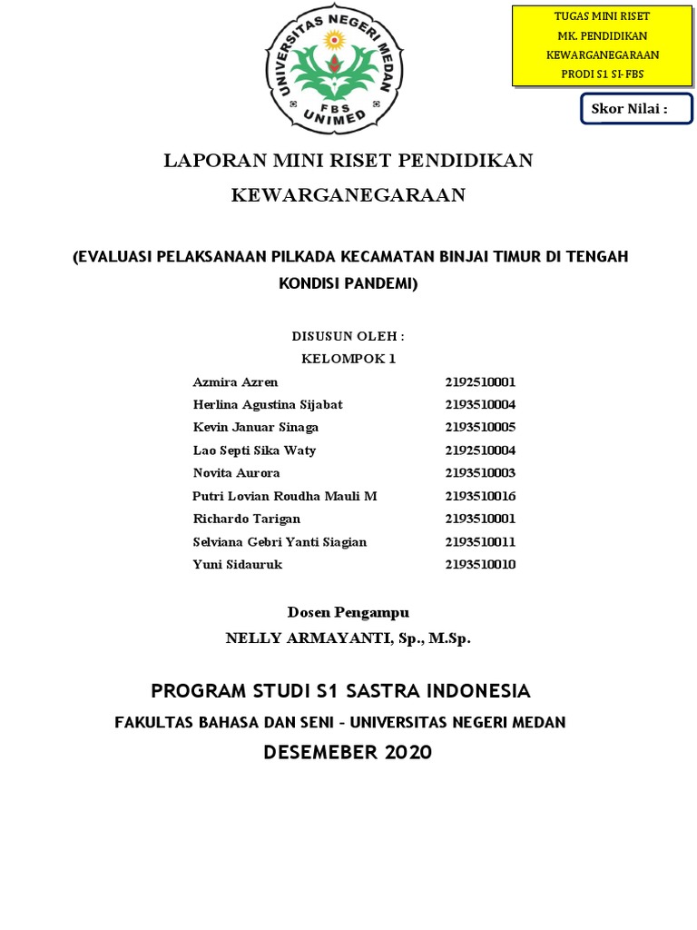 Mini Riset PKN Kelompokk 1 | PDF