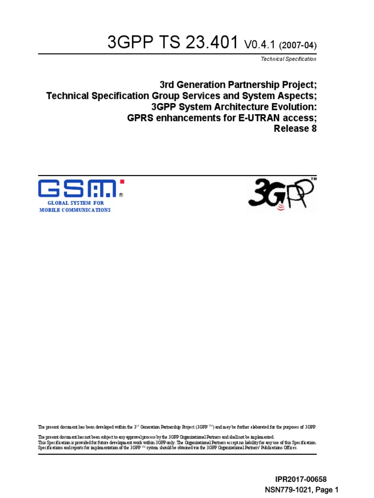 3GPP 23.401 | PDF | Mobile Telecommunications | Computer Mediated ...