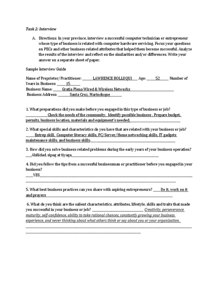 Ict Interview | PDF | Human Nature | Psychology