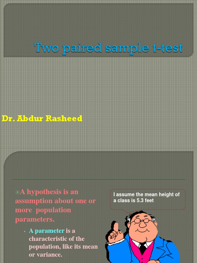 Two Paired Sample Test | PDF