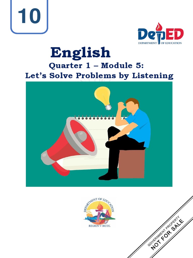 English: Quarter 1 - Module 5: Let's Solve Problems by Listening | PDF ...