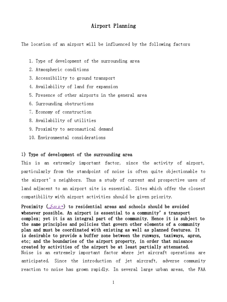 Airport Planning | PDF | Airport | Runway