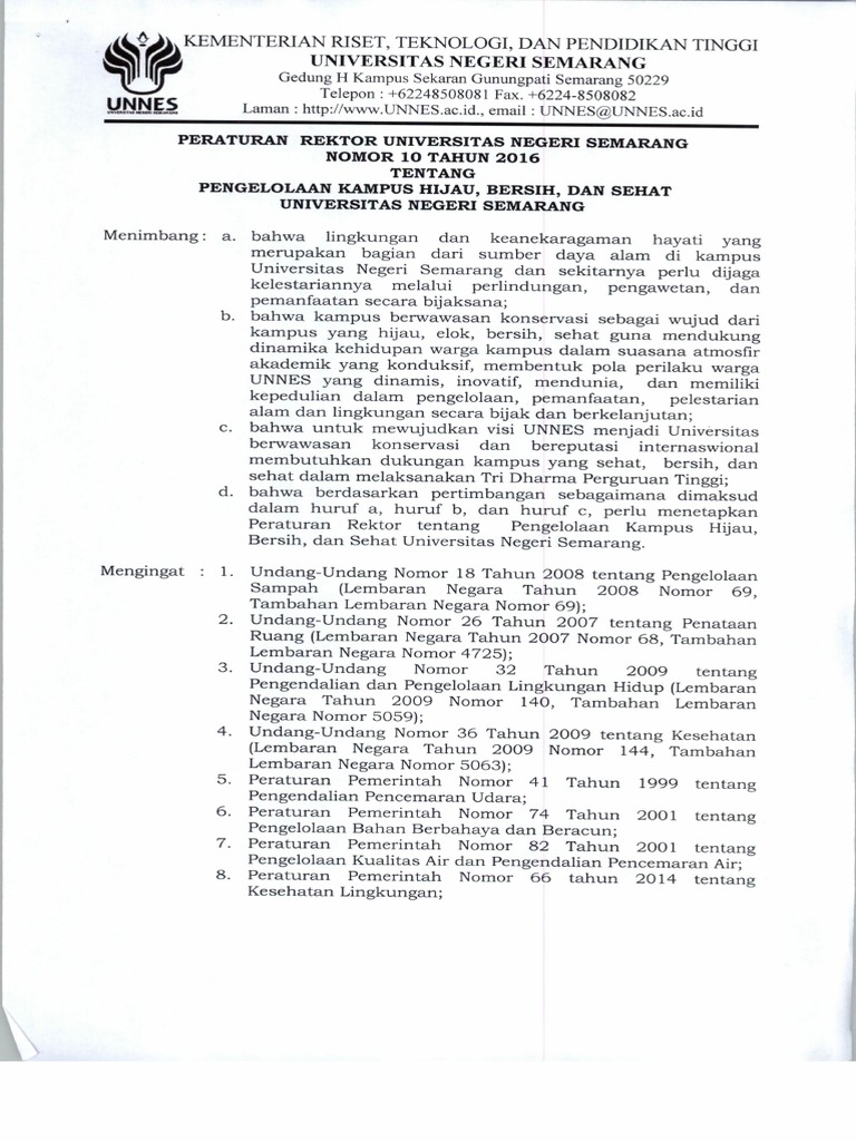 No 10. Pengelolaan Kampus Hijau Bersih Dan Sehat | PDF No 10. Pengelolaan Kampus Hijau Bersih Dan Sehat | PDF