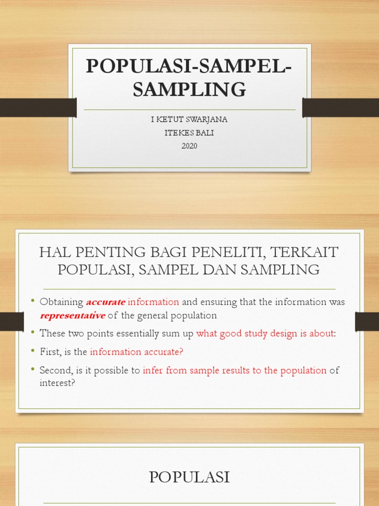Populasi Sampel Sampling | PDF | Sampling (Statistics) | Statistics