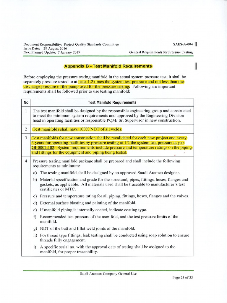 SAES-A-004 Appendix B | PDF